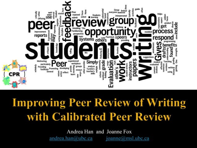 ETUG Spring 2014 - Improving Peer Review of Writing with Calibrated ...