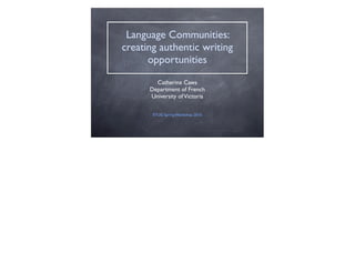 Language Communities | PDF