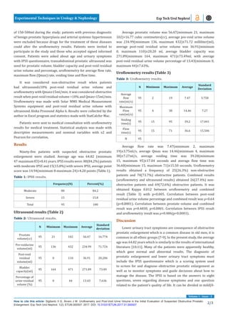 Crimson Publishers-Uroflowmetry and Post-Void Urine Volume in the ...