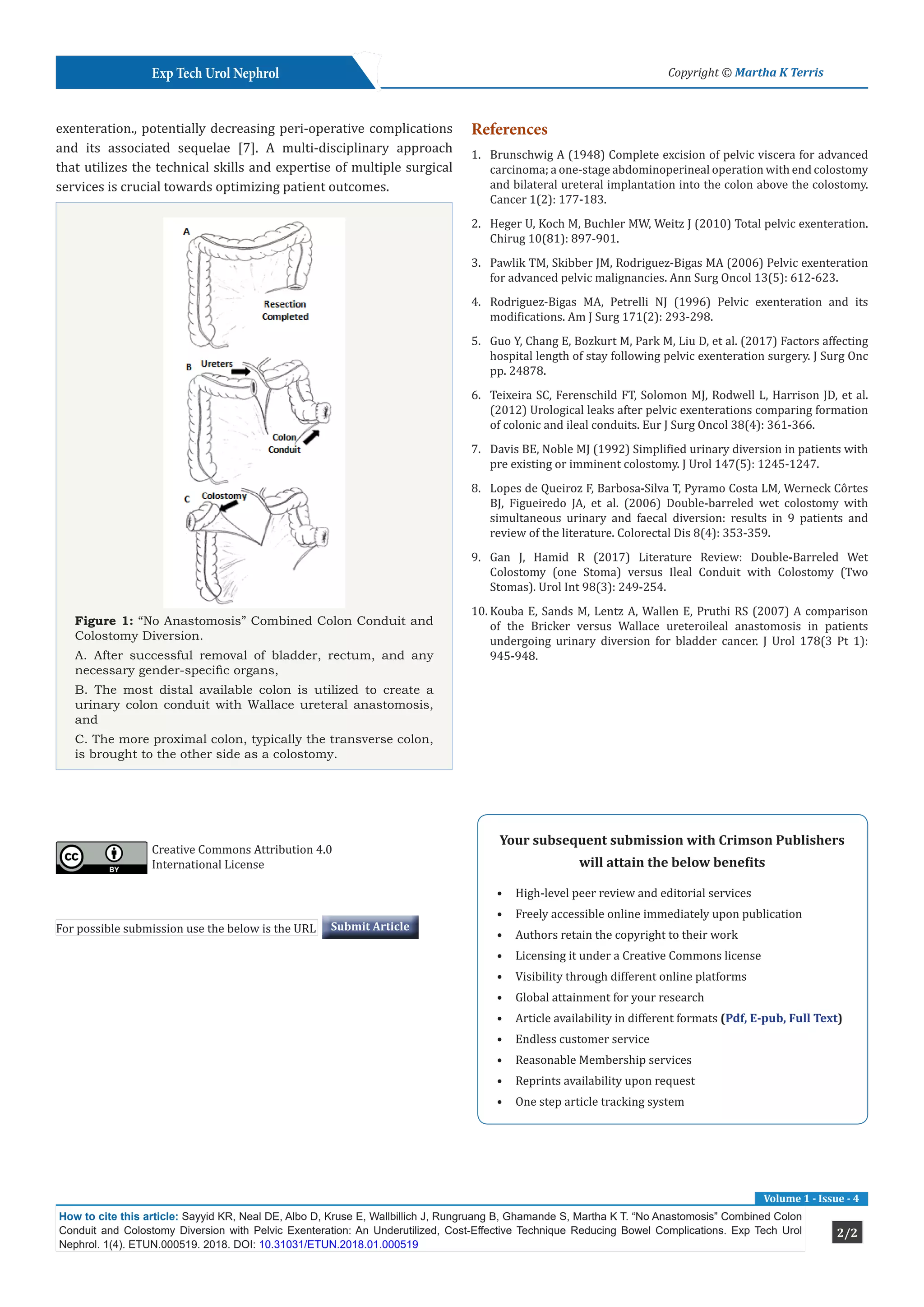 "No Anastomosis" Combined Colon Conduit and Colostomy Diversion with ...