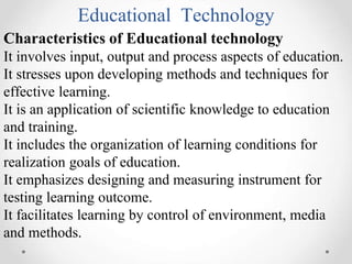 Education Technology: Meaning and Definition | PPTX