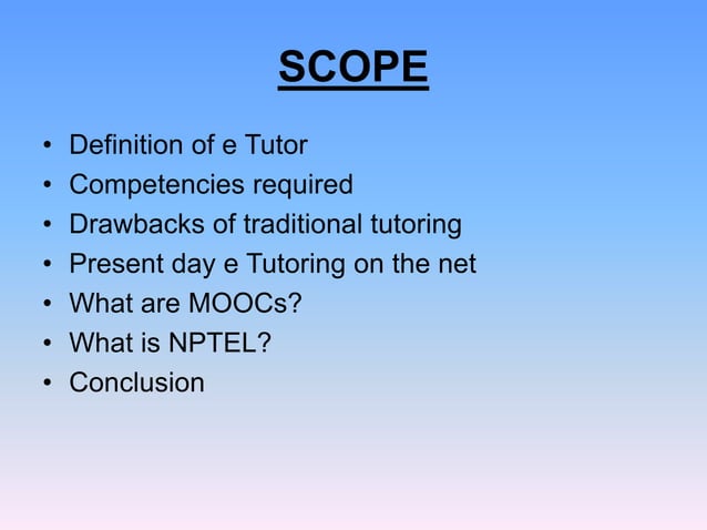 E-TUTORING | PPT