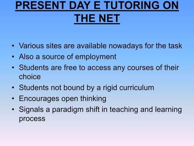 E-TUTORING | PPT