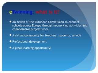 eTwinning presentation in English | PPT