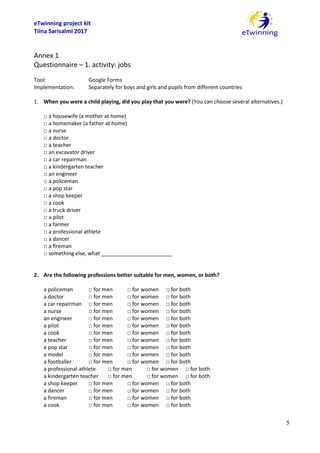 Cross-curricular eTwinning project kit on Gender Equality | PDF