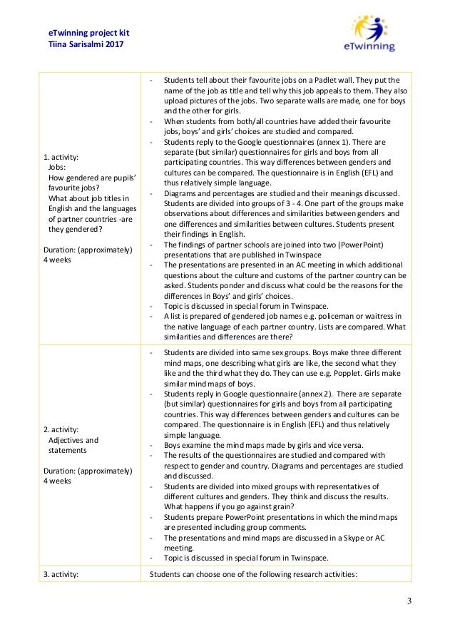 Cross-curricular eTwinning project kit on Gender Equality
