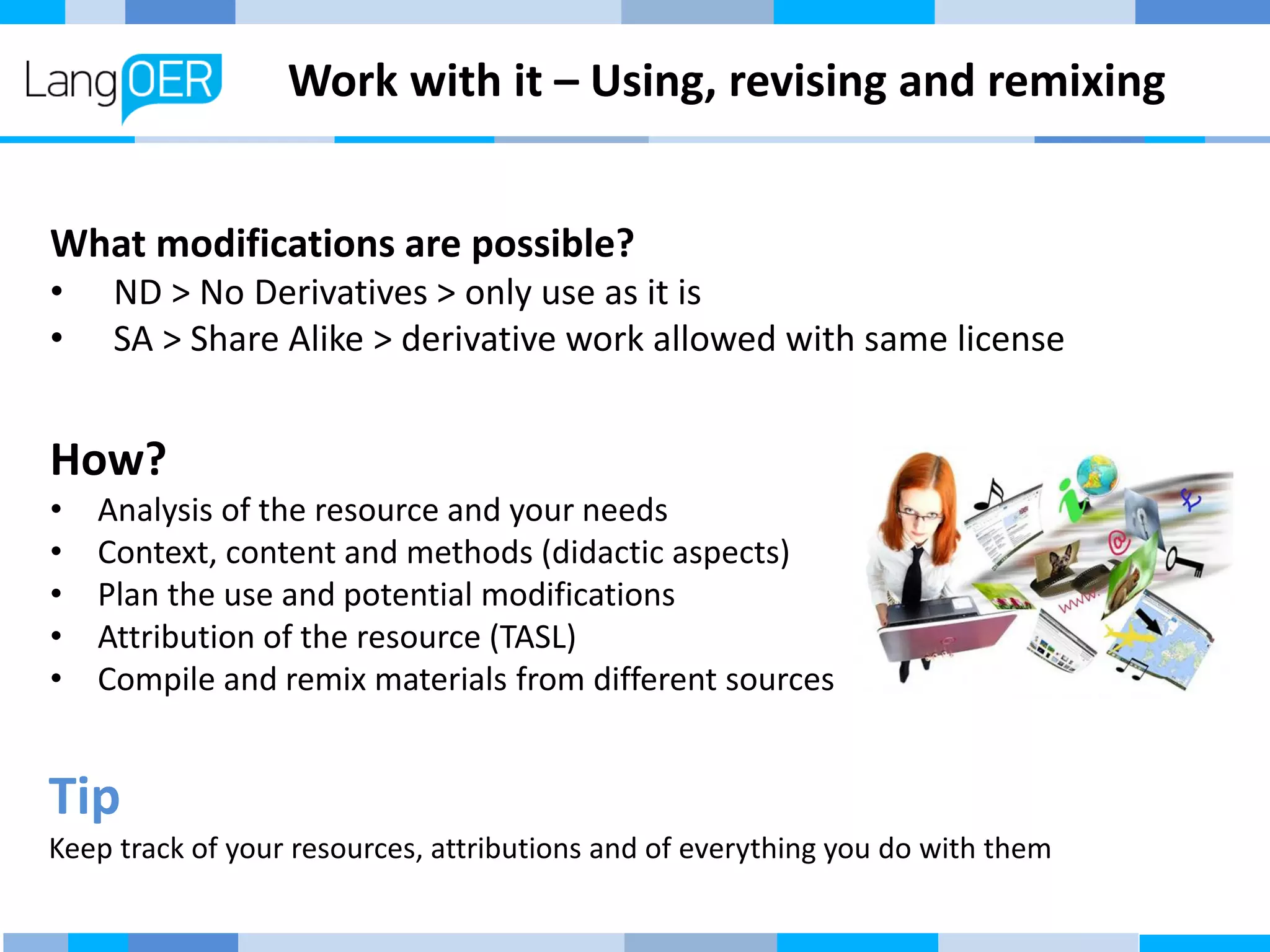 OER - Open Educational Resources: finding, reusing, sharing | PPT