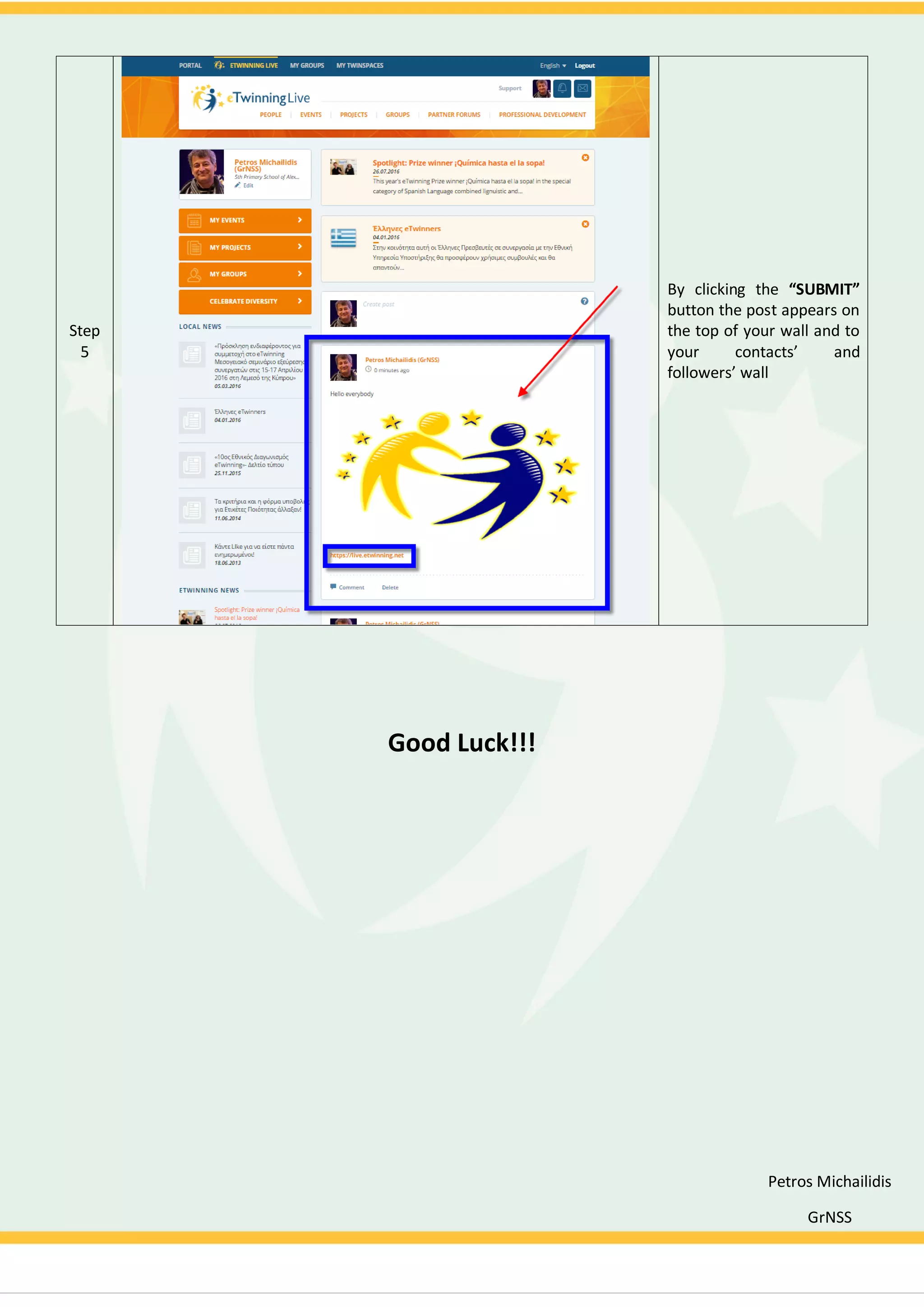 eTwinning live's Wall | PDF