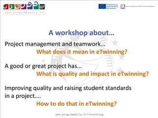 eTwinning project management | PPT