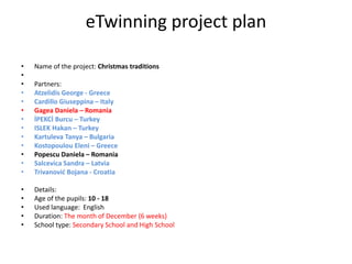 E twinning project plan | PPT