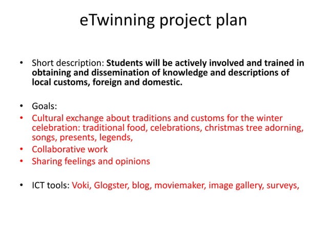 E twinning project plan | PPT