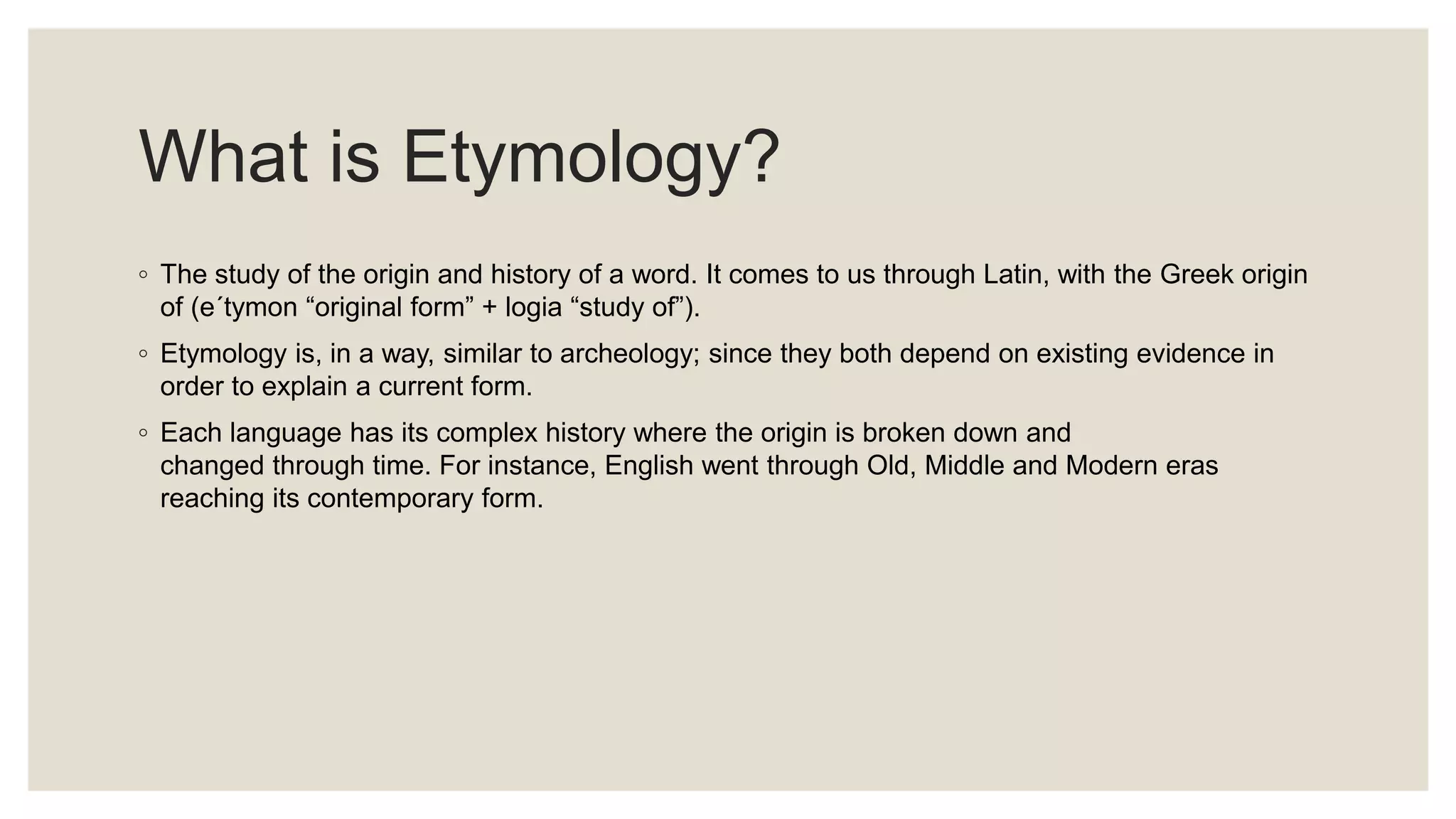 Etymology | PPTX