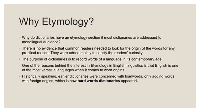 Etymology | PPTX