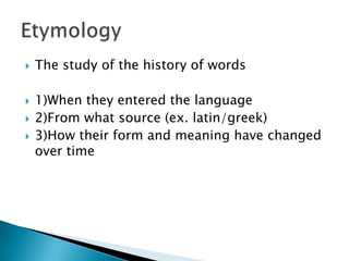 Etymology | PPTX