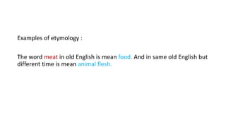 Etymology | PPT