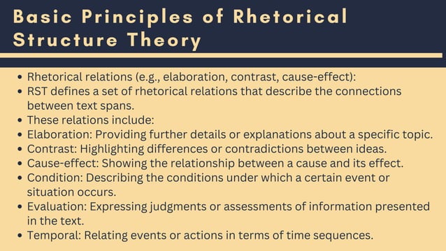 Rhetorical Structure Model In Advanced Discourse Analysis Ppt