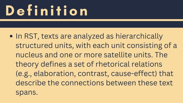 Rhetorical Structure Model in Advanced Discourse Analysis | PPT