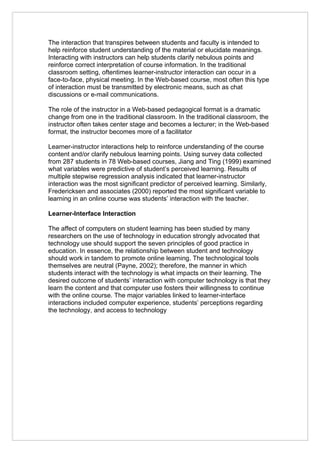 Types of Interactions in Distance Education | PDF