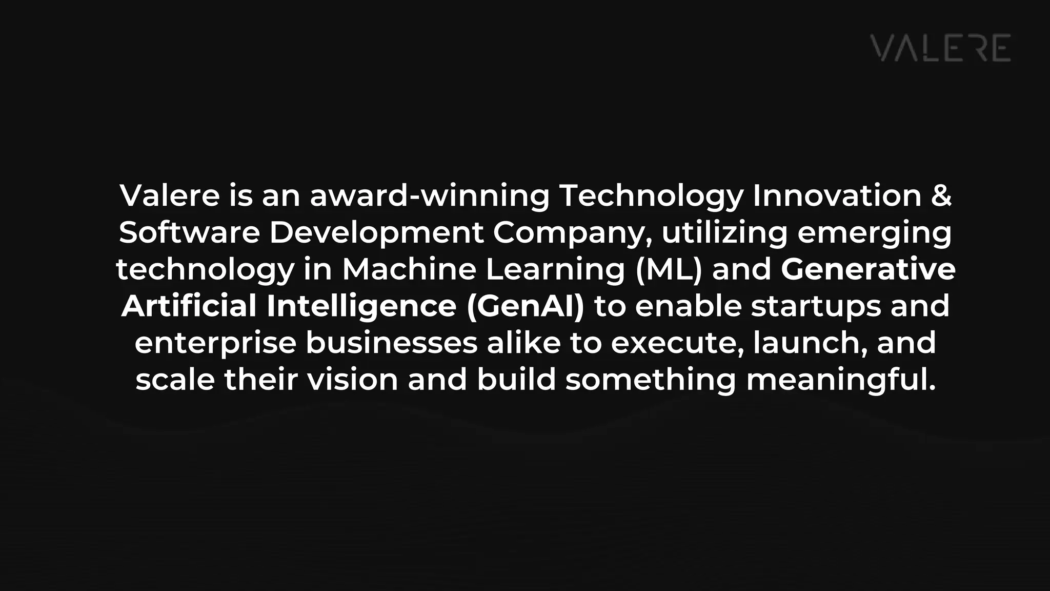 Valere | Digital Solutions & AI Transformation Portfolio | 2024 | PPTX