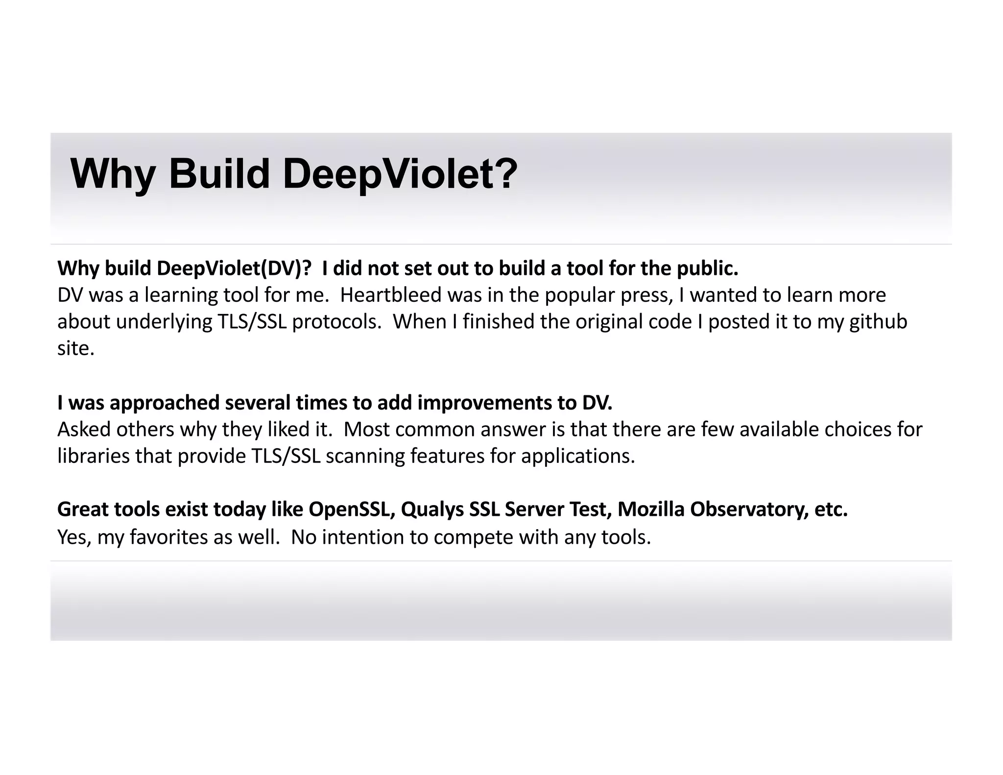 OWASP DeepViolet TLS/SSL Java API and Tools | PDF | Internet | Computing