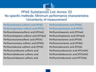 Eu actions to regulate Per- and Polyfluoroalkyl Substances | PDF