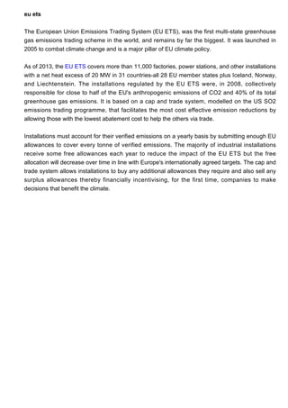 EU ETS | PDF