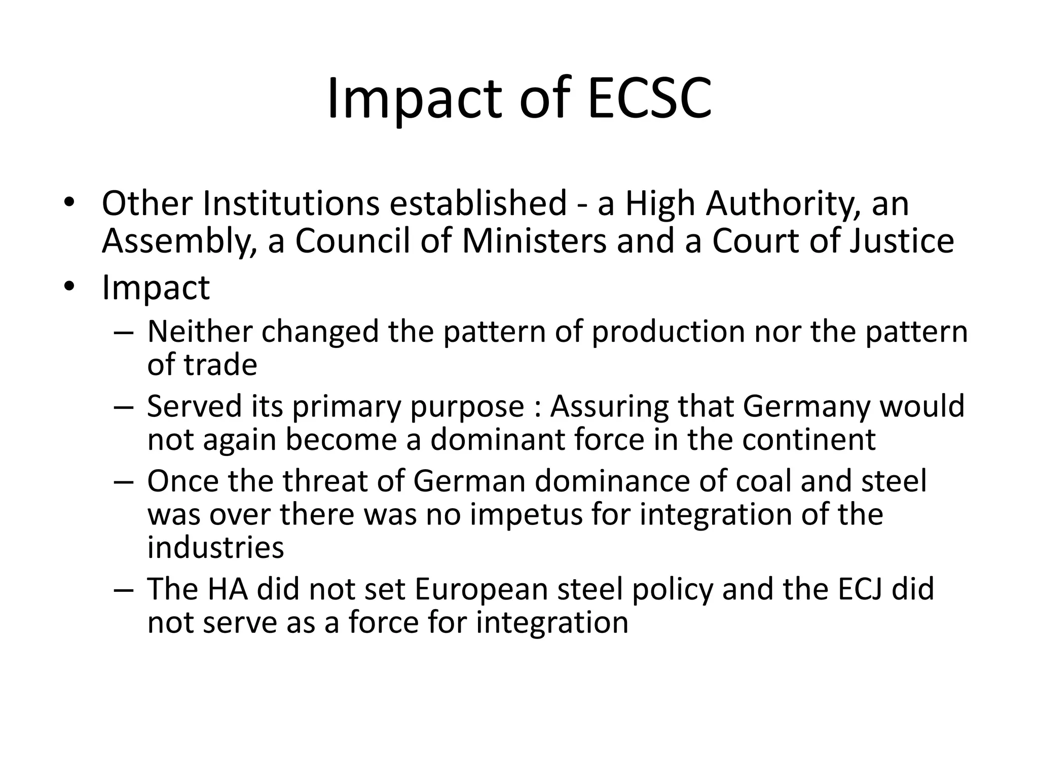 Formation of European union: till Treaty of Rome (1951- 1957) | PPT