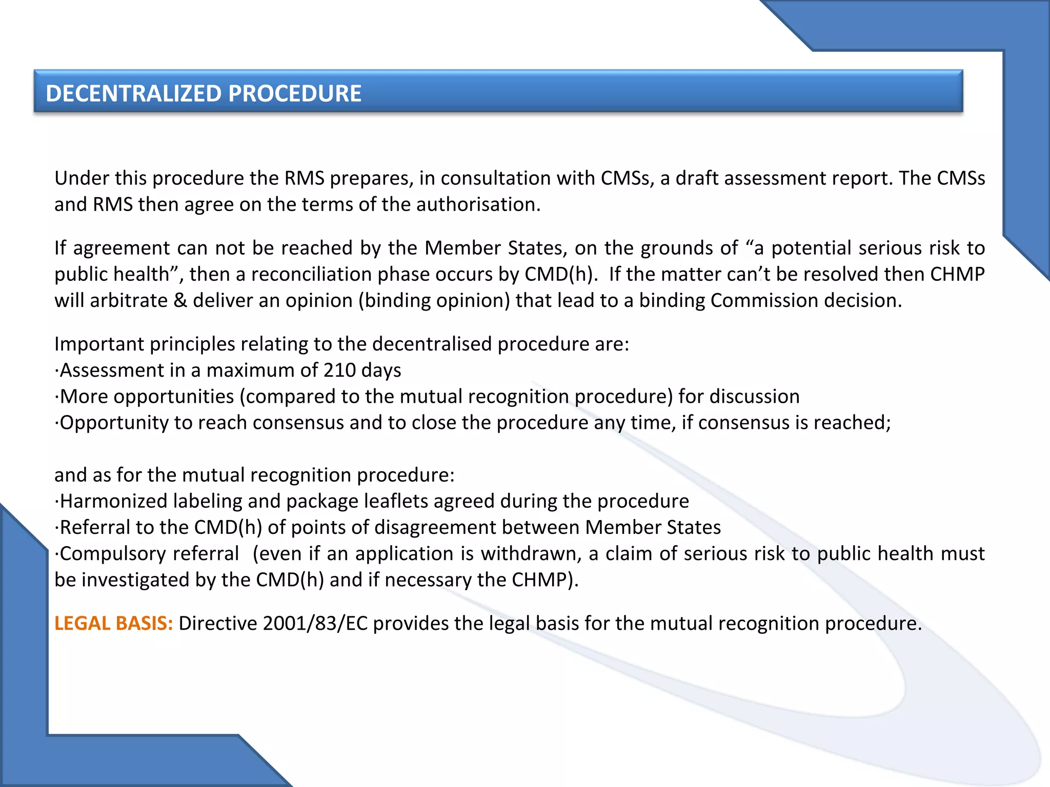 EU - Regulatory Evaluation Process | PPT
