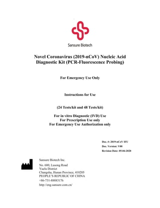 EUA-Sansure-kit-ifu-v2.pdf | Infectious Diseases | Diseases and Conditions