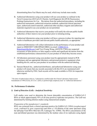 EUA-Sansure-kit-ifu-v2.pdf | Infectious Diseases | Diseases and Conditions