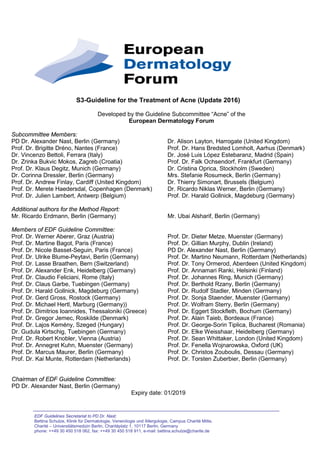 Eu acne guideline 2016 | PDF