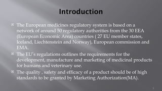 European Medicines Agency (EMA) and the Medicines and Healthcare ...