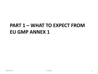 EU GMP Annex1 Review | PPTX