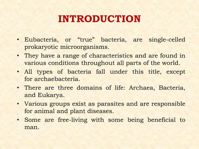 Eubacteria | PPTX | Biological Sciences | Science