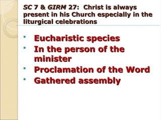 Spirituality of eucharist Explained in a presentation | PPT
