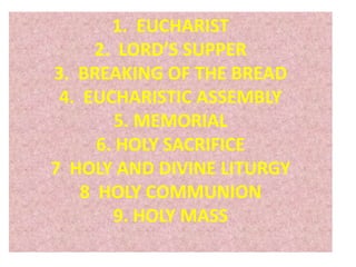 eucharist power point.pptx | Christianity | Religion & Spirituality