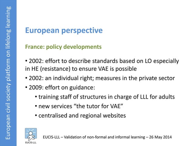 European perspective on the Validation of non-formal and informal learning | PDF