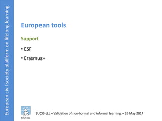 European perspective on the Validation of non-formal and informal learning | PDF