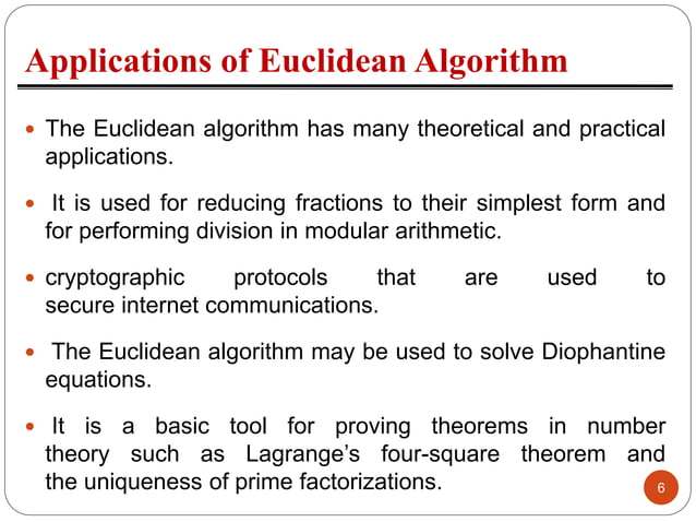 Eucledian algorithm for gcd of integers and polynomials | PPTX | Computing | Technology & Computing