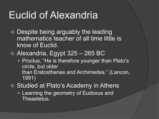 Euclid | PPTX | Geography | Science
