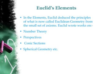 "Euclid" - 'The Father Of Geometry' | PPTX