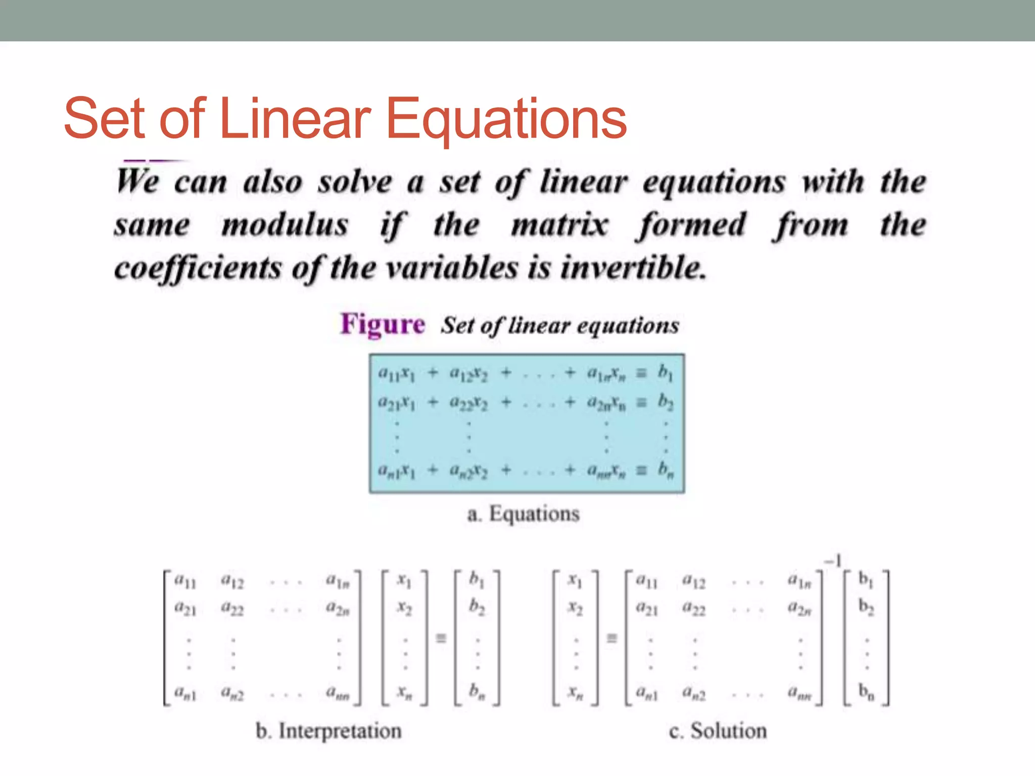 Euclid algorithm and congruence matrix | PPTX