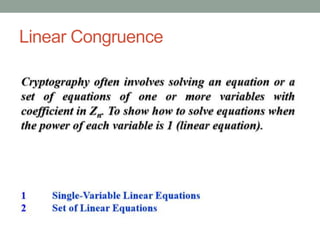 Euclid algorithm and congruence matrix | PPTX