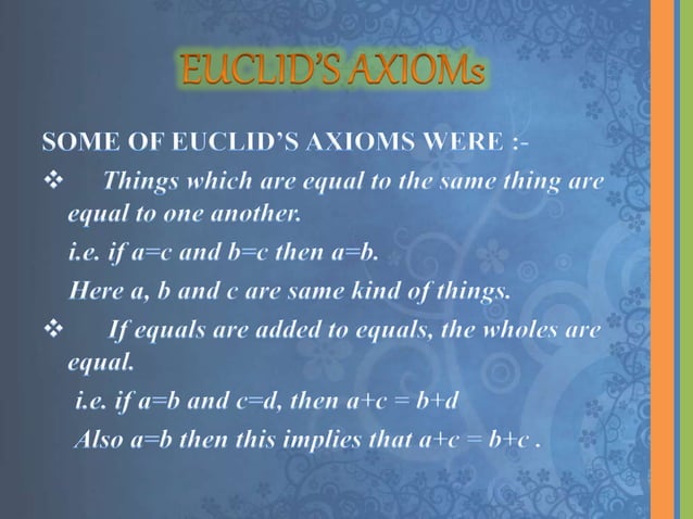 Euclid and his contribution in development of math | PPTX | Physics ...