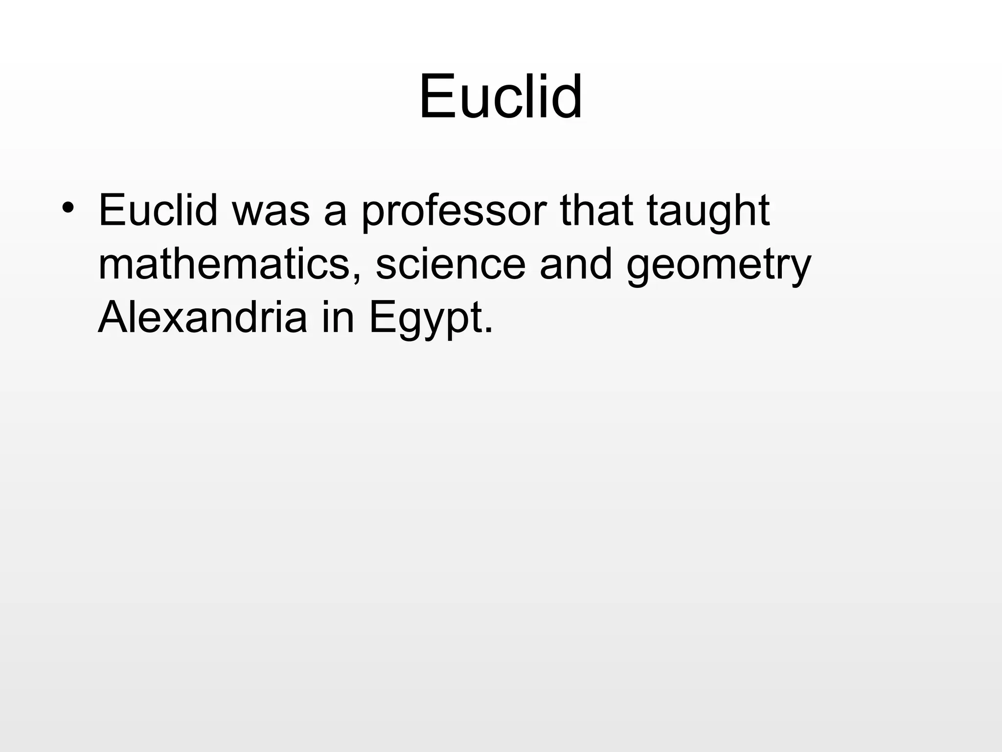 Euclid and pythagoras | PPT | Physics | Science