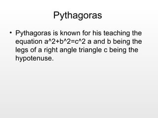 Euclid and pythagoras | PPT | Physics | Science