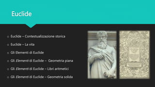 Presentazione del filosofo greco Euclide | PPTX