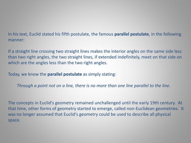 Euclidean geometry | PPTX | Geography | Science