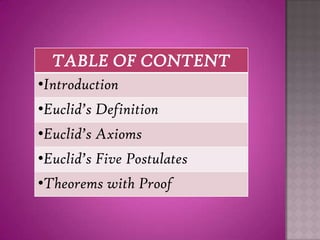 Euclid geometry | PPTX