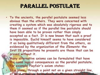 Euclid geometry | PPTX | Physics | Science